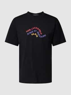 Karl Lagerfeld Relaxed Fit T-Shirt mit Logo-Print Modell WAVE LOGO