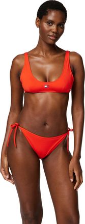 Tommy Jeans Damen Bikini Oberteil Bralette ohne Bügel, Rot (Hot Heat), XXL