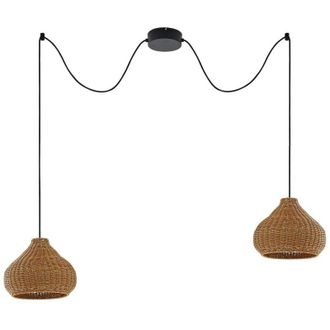 Lucande Luminaire extérieur à intensité variable Taniola en bois