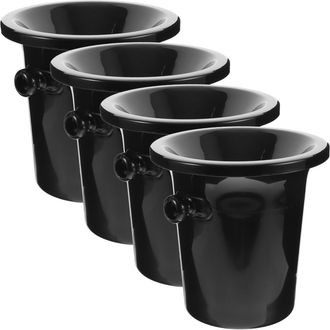 Cabilock 4Pcs Wein Spucknapf Wein Dump Eimer Eimer Spieß Wein Barrel Kalten Wine Barrel Eimer für Wein Whisky Cocktails (Schwarz)