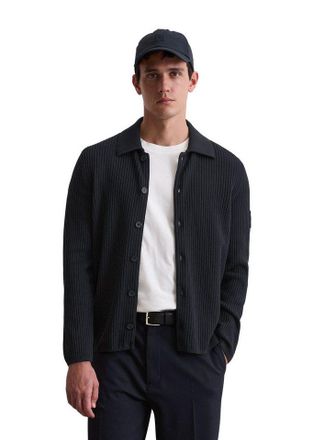 Marc O'Polo Strickjacke DFB Travel Collection aus reiner Bio-Baumwolle, regular Fit, elastische Rippstruktur