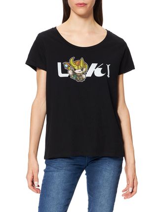 MARVEL Damen T-Shirt Gr. M, Schwarz
