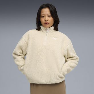 Puma Essentials Elevated Comfort Sweatshirt Damen, Kleidung, Wei&szlig;, S