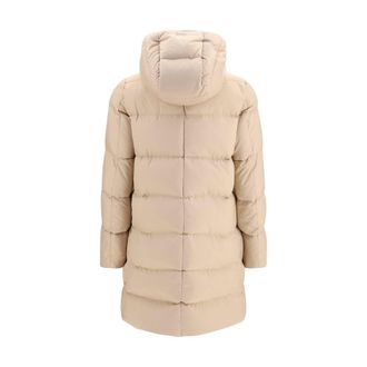 Herno Womens Beige Polyester Full-Length Jacket Clothing