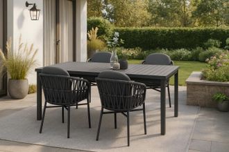 Destiny Sitzgruppe Como mit ausziehbarem Esstisch Imola 165/215x100cm (4 Personen)