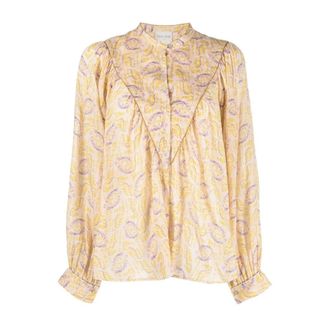 Forte_Forte Lunar Print Casual Bluse - - Blouses & Shirts - Damen - Gelb - M