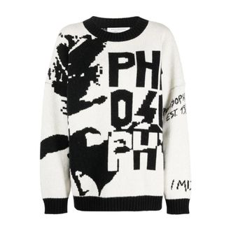 Philosophy di Lorenzo Serafini Oversize Pullover aus reiner Schurwolle - - Knitwear - Damen - Wei&szlig; - XS