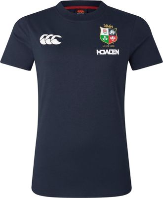 Canterbury Of New Zealand Damen British and Irish Lions Cotton Jersey, Dark Sapphire, 8