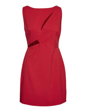 Vero Moda Damen VMEVELIN SL Short Dress PA WVN GA Minikleid, Salsa, Medium