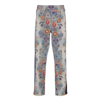 Just Cavalli Homme, Pantalons, Multicolore, Taille: XL Pantalon en Nylon Stretch avec Motif Floral