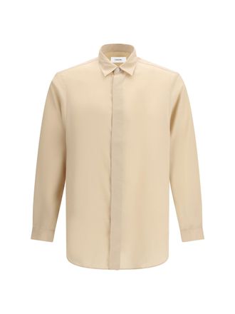 Lardini Mens Shirt Ricerca Beige Tencel