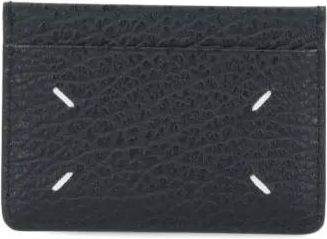 Maison Margiela Portemonnaie - Hammered Calf Leather Cardholder - Gr. unisize - in Schwarz - f&uuml;r Damen