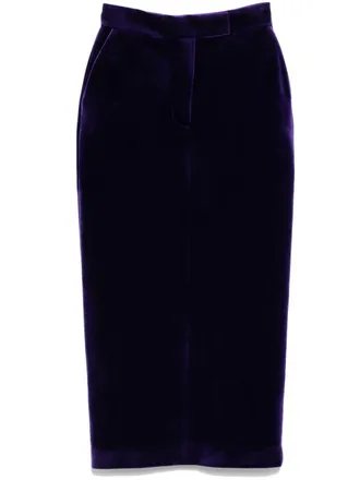 Alex Perry jupe crayon en velours - Violet
