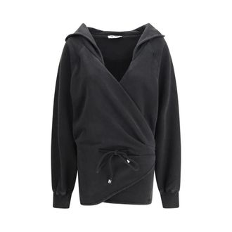 The Attico Femme, Robes, Noir, Taille: 36 FR Robe Courte &agrave; Capuche