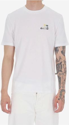 Jacob Cohen Homme, Tops, Blanc, Taille: XL T-shirt Auto Cabrio Linea Resort