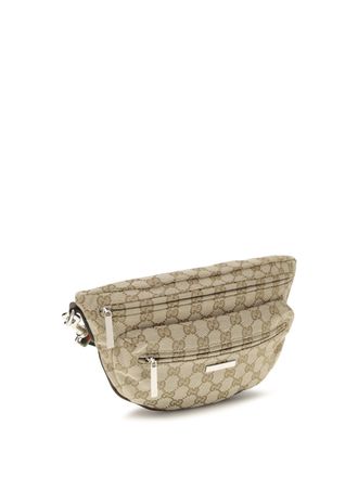 Gucci Mens Small Tag Shoulder Bag Vint.sand-Dk Bro-Vrv Polyester; Cotton; Polyamide Vint.sand/dk Bro/vrv