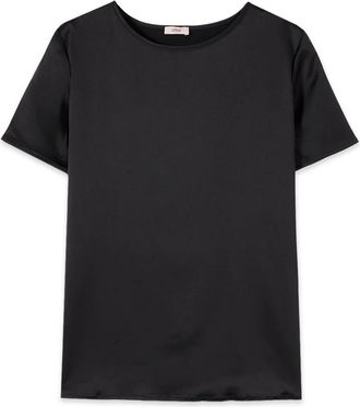 Oltre Zweifarbiges T-Shirt - - Blouses & Shirts - Damen - Schwarzk - M