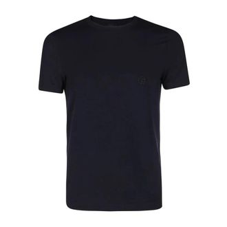 Giorgio Armani T-Shirts - - Tops - Herren - Blau - L