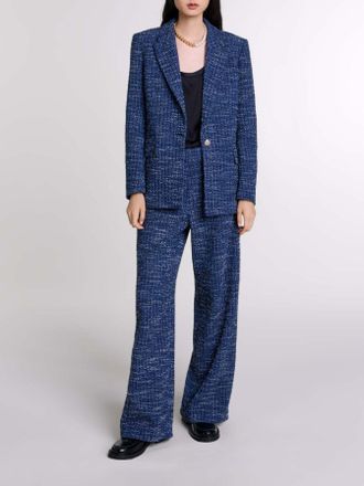 Maje Tweed-jacke - Blau - Gr&ouml;&szlig;e 32 - Maje
