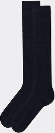 Calzedonia Lange Herrensocken Mit Wolle Und Baumwolle Blau