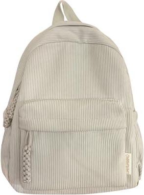 Generic Sac &agrave; dos d&eacute;contract&eacute; en velours c&ocirc;tel&eacute; pour &eacute;tudiant - Sac &agrave; bandouli&egrave;re - Petit sac &agrave; dos de randonn&eacute;e pour femme, kaki, taille unique