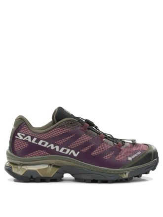 Salomon Low-Top Sneaker - Deep Purple Sneakers With Olive Green Overlays And - Gr. 10_5 - in Grau - f&uuml;r Damen