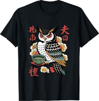Shinkai Japanische Eule Matcha Tee Retro T-Shirt