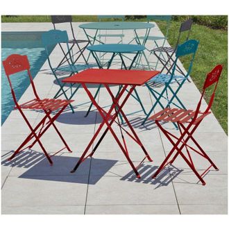 Ozalide Ozalide - Table de jardin pliante - 2 places - bordeaux - florence