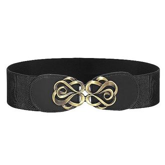 Generic Ceinture Femme - Ceinture &eacute;lastique pour femme robuste et d&eacute;corative &agrave; large taille pour une tenue &eacute;l&eacute;gante et confortable quotidien ou pour des occas