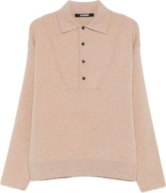 Jacquemus Homme, Pulls, Beige, Taille: M Pull Beige pour Homme Aw25