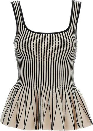 Elisabetta Franchi Femme, Tops, Multicolore, Taille: 36 FR Top Bicolore en Maille