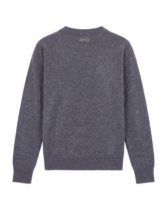 Liu Jo Intarsia Mickey Mouse Jacquard Sweater - Gray