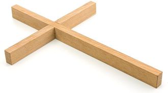 Corpus Delicti Topfuntersetzer Holzkreuz Abendmahl aus Eiche