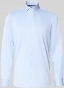 Olymp Level 5 Slim Fit Business-Hemd in unifarbenem Design mit Kentkragen