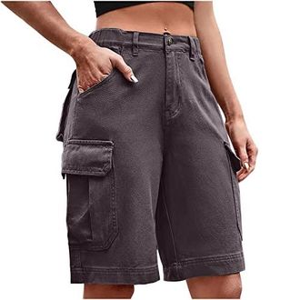 Generic Short Jean Boyfriend Femme en Haute Gaze Bag Frottement Collant Poche D&eacute;chir&eacute; Ville Minceur Viscose Pantacourt Fete Int&eacute;rieur Brassiere Bicolore Athle