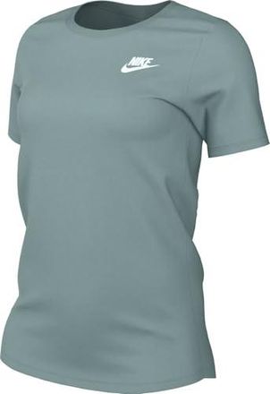 Nike Nike Club SS T-Shirt, Canon/Blanc, S Femme