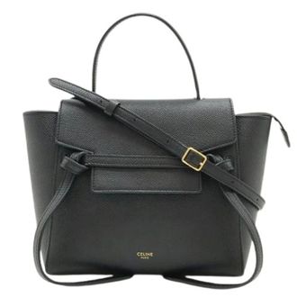 Celine Sac Ceinture doccasion Cuir Sac 2way - Femme - Pre-owned - Noir - Taille: ONE Size