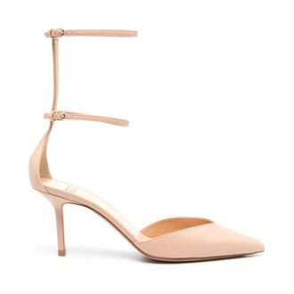 Francesco Russo Double-strap 75mm Pump - - Shoes - Damen - Beige - 40 EU