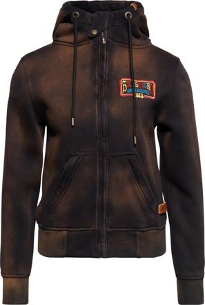 Queen Kerosin Damen Sweatjacke Hit the Road Queen braun