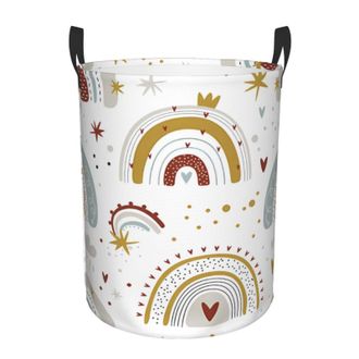 Generic S&uuml;&szlig;er Regenbogen Korb Aufbewahrung Rund Korb W&auml;sche Stehender W&auml;schetonne F&uuml;r Badezimmer Decken Lagerung