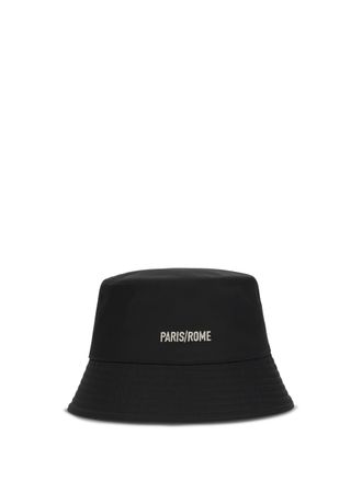 Valentino Garavani Mens Chez Valentino Bucket Hat Nero-Burro Cotton E Hairbands Nero/burro