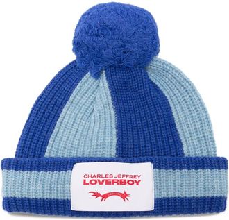 Charles Jeffrey Loverboy Striped Pompom Beanie Hat