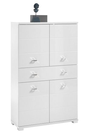 Livetastic Midischrank, Wei&szlig;, Kunststoff, 2 F&auml;cher, 1 Schubladen, 76x123x31 cm, Made in EU, stehend, Badezimmer, Badezimmerschr&auml;nke, Midischr&auml;nke