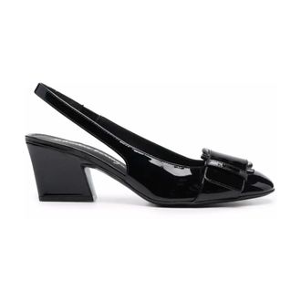 Ferragamo Femme, Chaussures, Noir, Taille: 34 EU Escarpins Slingback 55 mm Briget en cuir verni