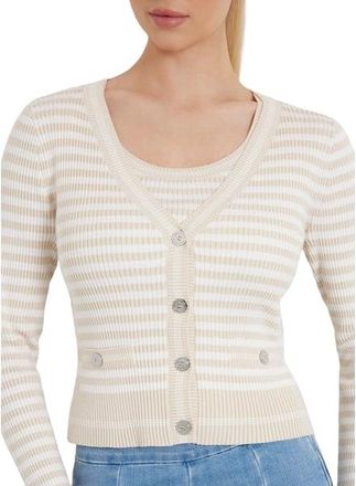 Guess Cardigan Mix &agrave; rayures