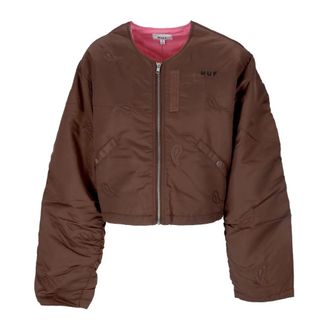 HUF Paisley Satin Bomberjacke - - Jackets - Damen - Braun - M