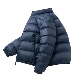 Generic Veste dhiver chaude en duvet de canard blanc épais pour homme, col montant, vêtements dextérieur décontractés, bleu, XXL