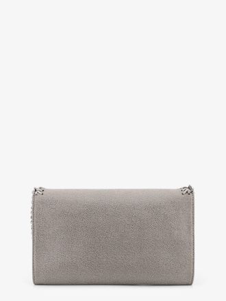 Stella McCartney Womens Crossbody Bag Falabella Wallet Shaggy Deer Grey Vegan Material Shoulder