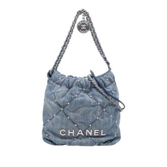 Chanel Sac seau doccasion en denim - Femme - Pre-owned - Bleu - Taille: ONE Size