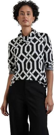Street One A321984 EOS_Scarf col Jacquard Chemise, Noir, 42 Femmes